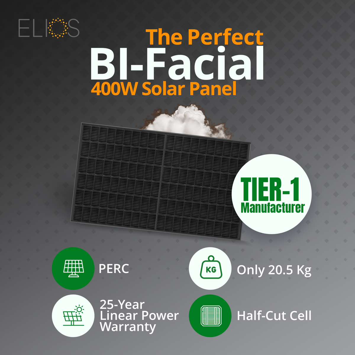 Elios 400W Bifacial Mono Solar Panel | Shop Online in Canada – Volts ...